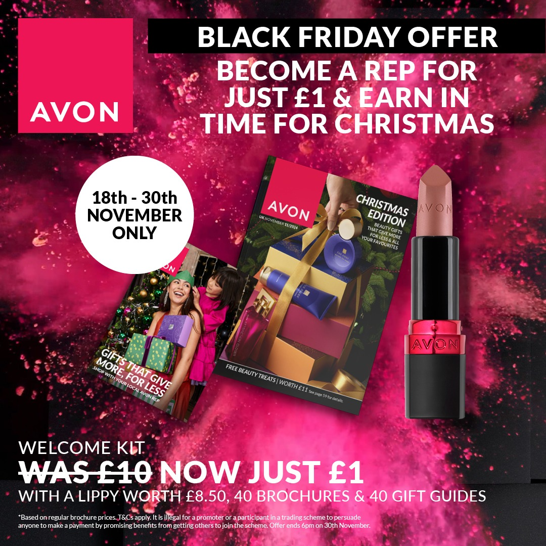 Join Avon for £1 & Earn in Time for Christmas | Black Friday Offer